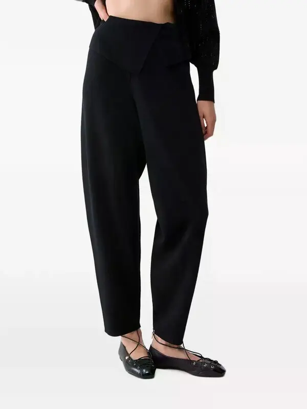 Liu Jo Fold-over Waist Knit Trousers