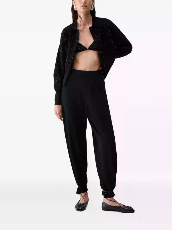 Liu Jo Fold-over Waist Knit Trousers