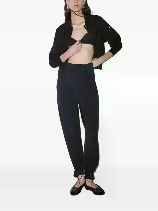 Liu Jo Fold-over Waist Knit Trousers
