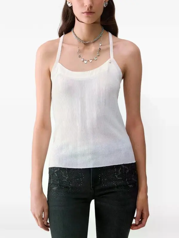 Liu Jo Cross-back Knit Top - White