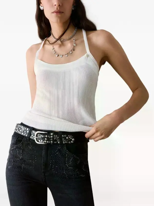 Liu Jo Cross-back Knit Top - White