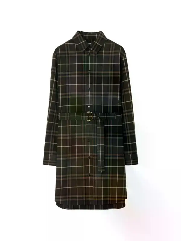Burberry Check Cotton Shirt Dress - Brown