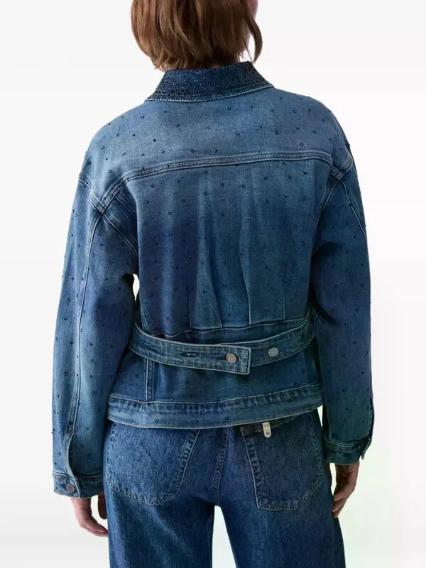 Liu Jo Denim Jacket With Micro-rhinestones