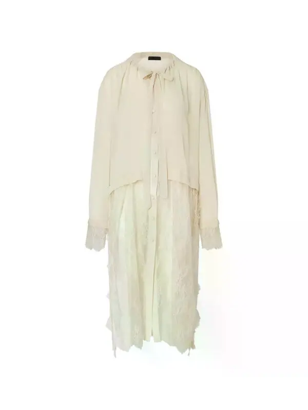 Liu Jo Long-shirt With Lace Details - Neutrals