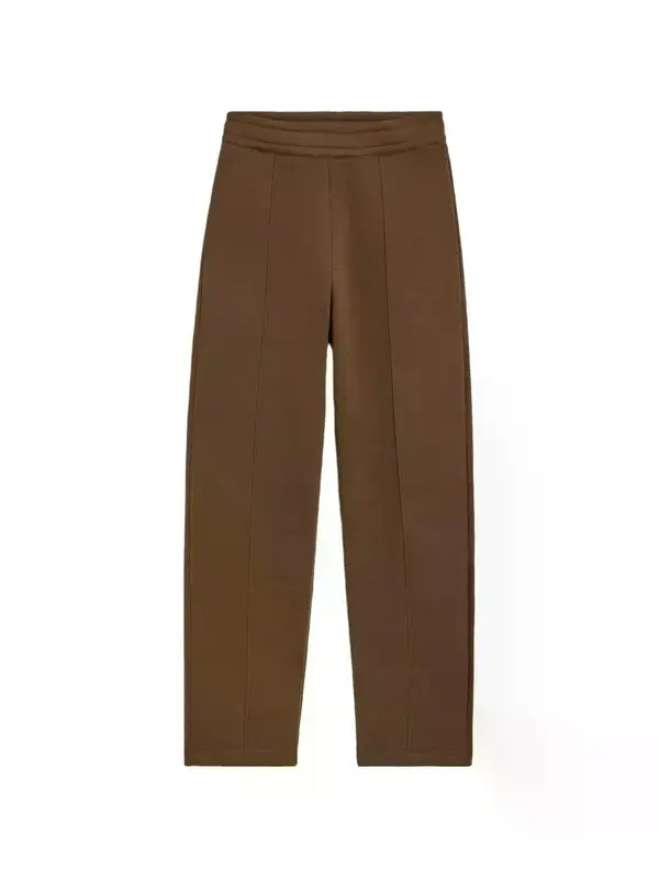 AMI Paris Cotton Track Pants With Embossed De Coeur - Brown