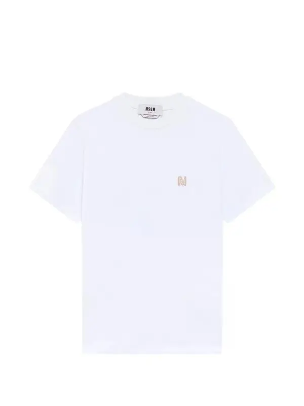 MSGM Logo-embroidered T-shirt