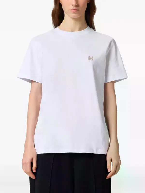 MSGM Logo-embroidered T-shirt