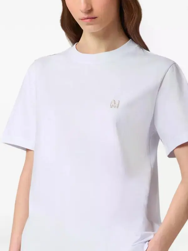 MSGM Logo-embroidered T-shirt