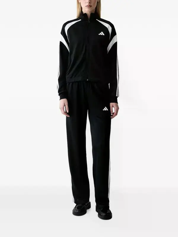 Adidas Logo-print Zip-up Tracksuit - Black