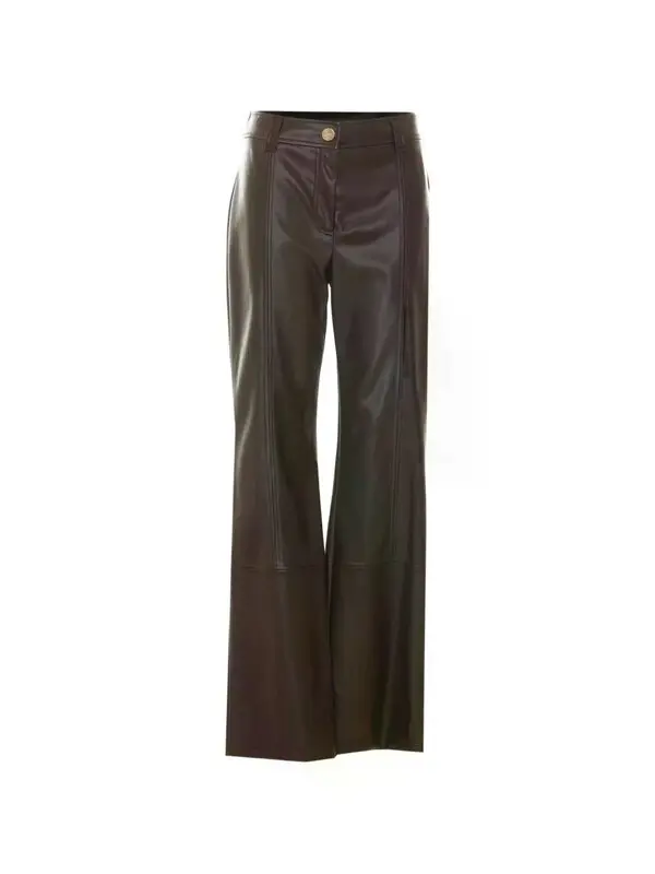 Liu Jo Coated Fabric Trousers - Brown