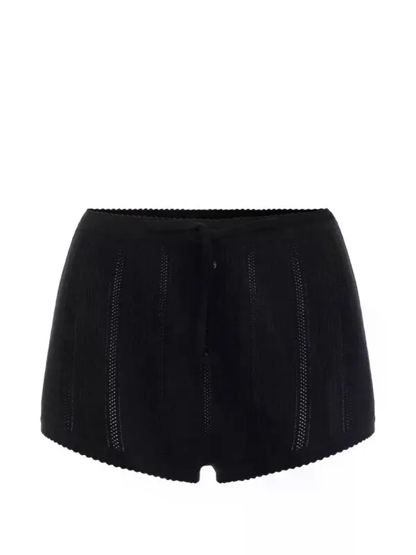 Elisabetta Franchi Knit Openwork Briefs - Black