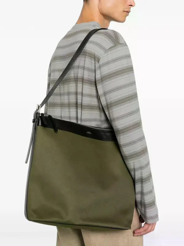 A.p.c. Vera Two-tone Shoulder Bag - Green