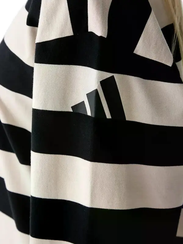 Adidas Striped Quarter-zip Polo Shirt