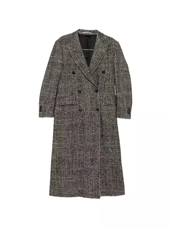 Tagliatore Caitlyn Check-pattern Double-breasted Coat - Black