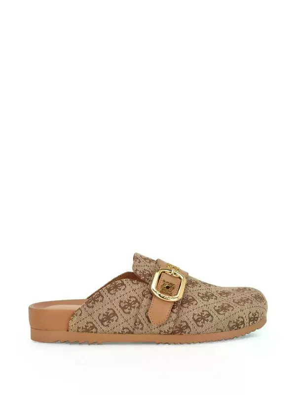 Guess Galavanta Monogram-pattern Mules - Neutrals