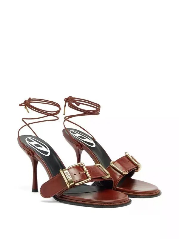 DIESEL® D-cocco Ankle-wrap Sandals In Leather
