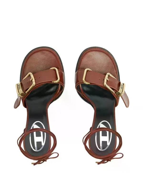 DIESEL® D-cocco Ankle-wrap Sandals In Leather
