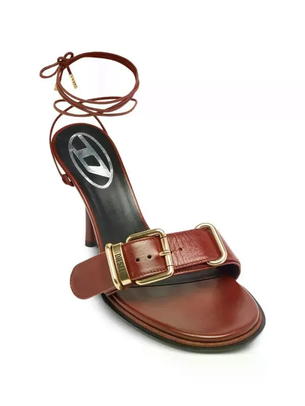 DIESEL® D-cocco Ankle-wrap Sandals In Leather