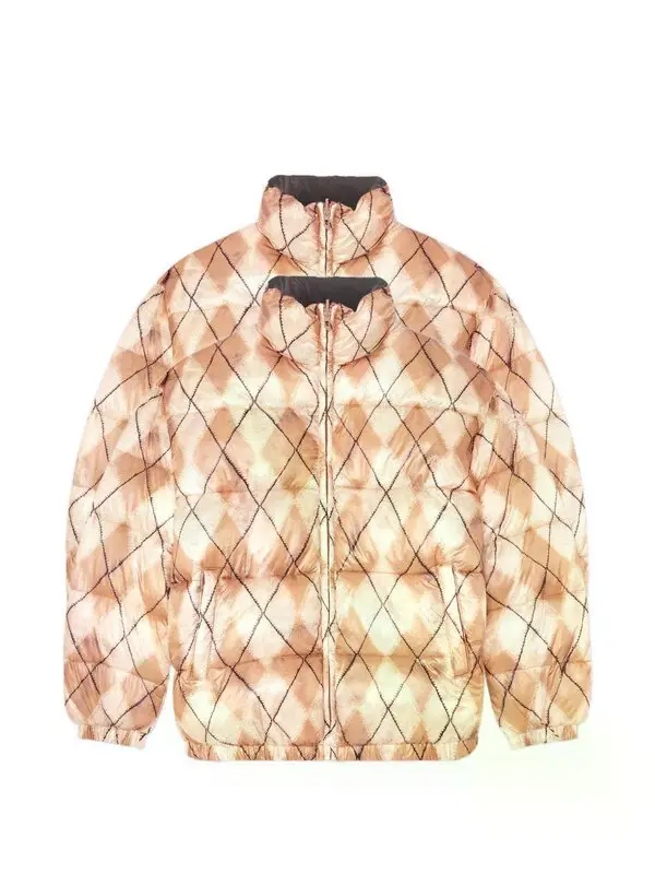 DIESEL® Reversible Puffer Jacket With Argyle Print