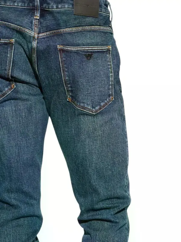 Emporio Armani Faded Slim-fit Jeans