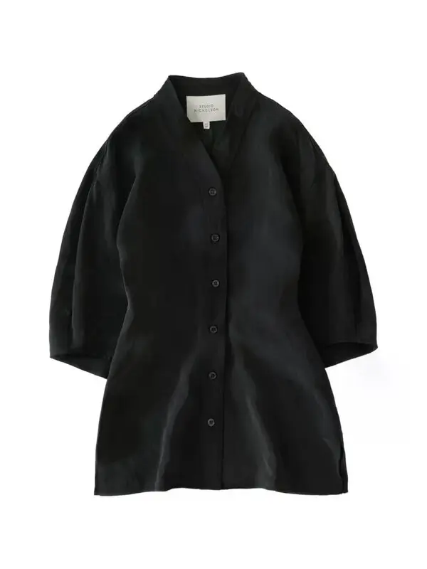 Studio Nicholson Curved-sleeve Blouse - Black