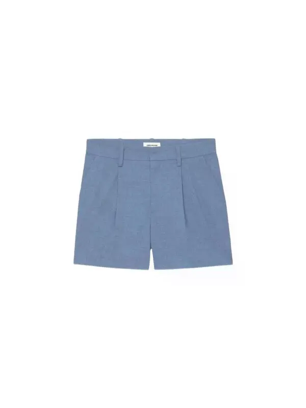 Zadig&Voltaire Puras Pleat-detail Shorts - Blue