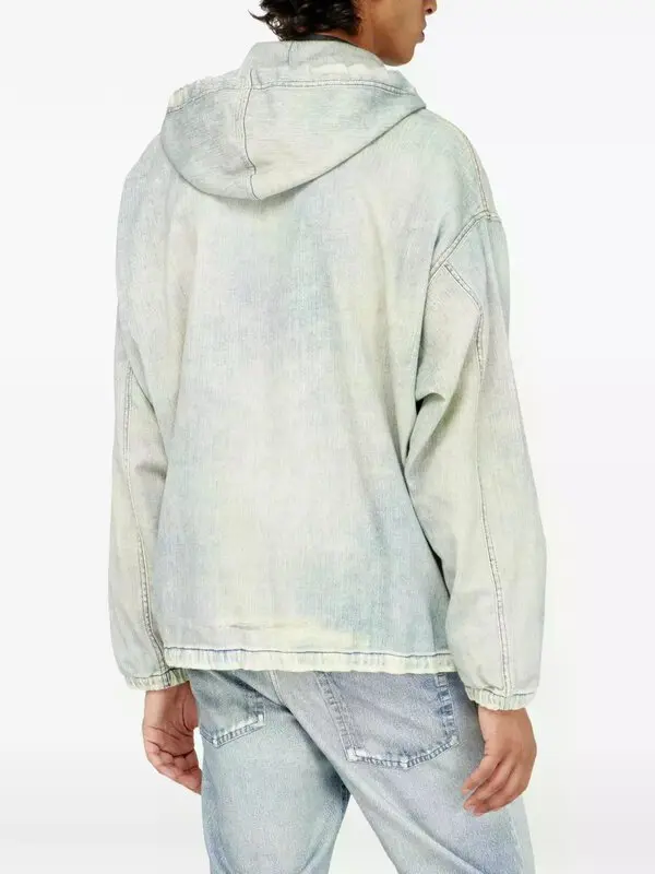 DIESEL® Hooded Joggjeans Jacket With Trompe L’oeil