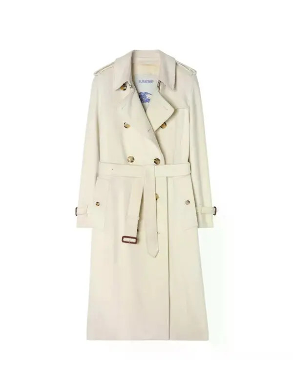 Burberry Long Cashmere Kensington Trench Coat - Neutrals