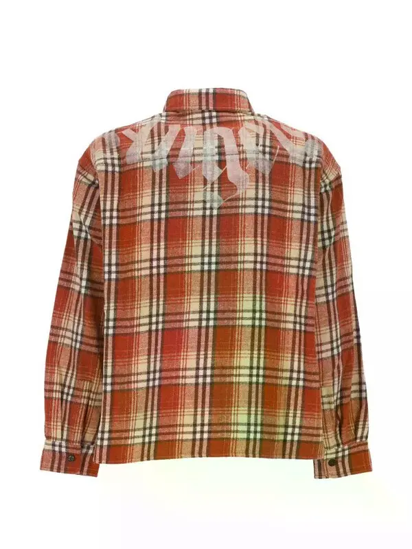 Palm Angels Big Neck Logo-print Checked Shirt