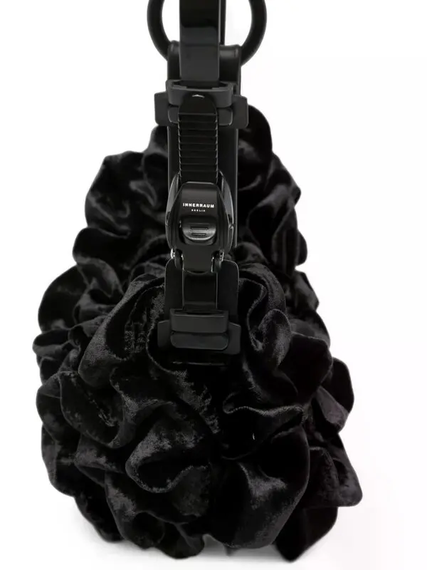 INNERRAUM Ruffled Velvet Tote Bag