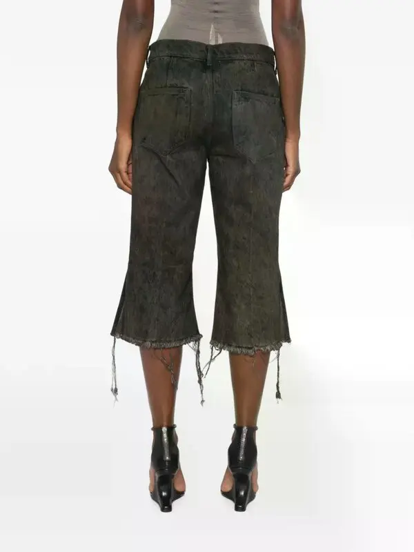 Rick Owens Bolan Cutoffs Frayed Denim Shorts