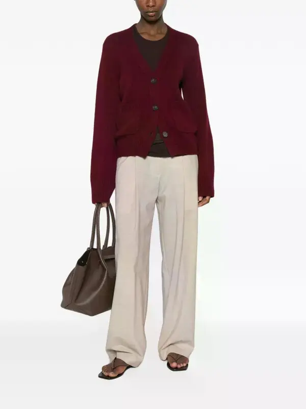 LISA YANG Danni V-neck Cardigan - Red