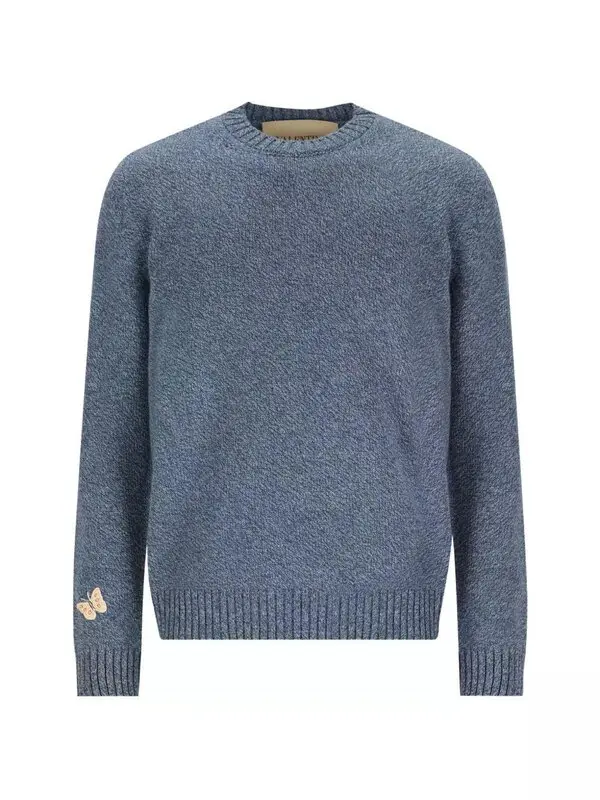 Valentino Garavani Butterfly-patch Mouliné Sweater