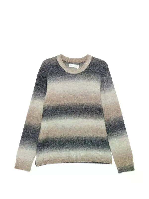 SAMSOE SAMSOE Gradient-effect Striped Sweater - Grey