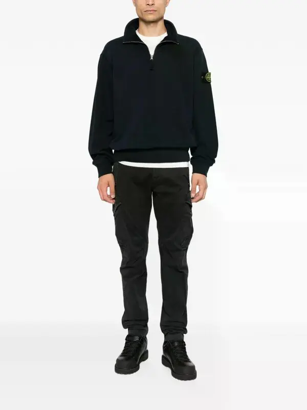 Stone Island Felpa Quarter-zip Logo-patch Sweater