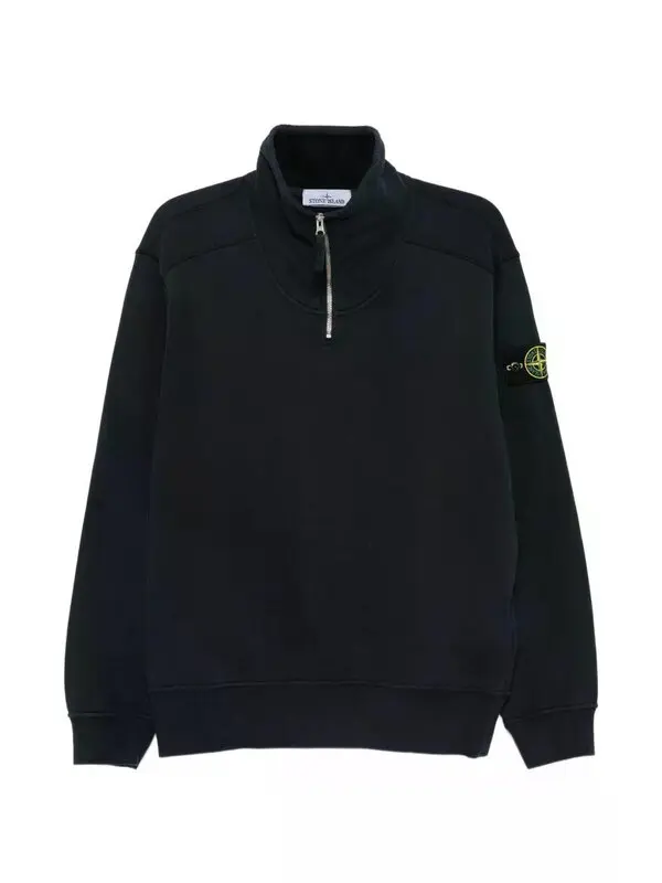 Stone Island Quarter-zip Logo-patch Sweater