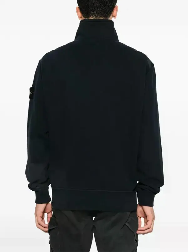 Stone Island Quarter-zip Logo-patch Sweater