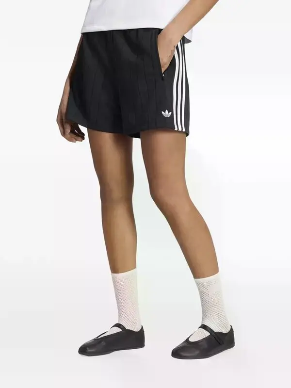 Adidas Pinstripe Firebird Shorts - Black