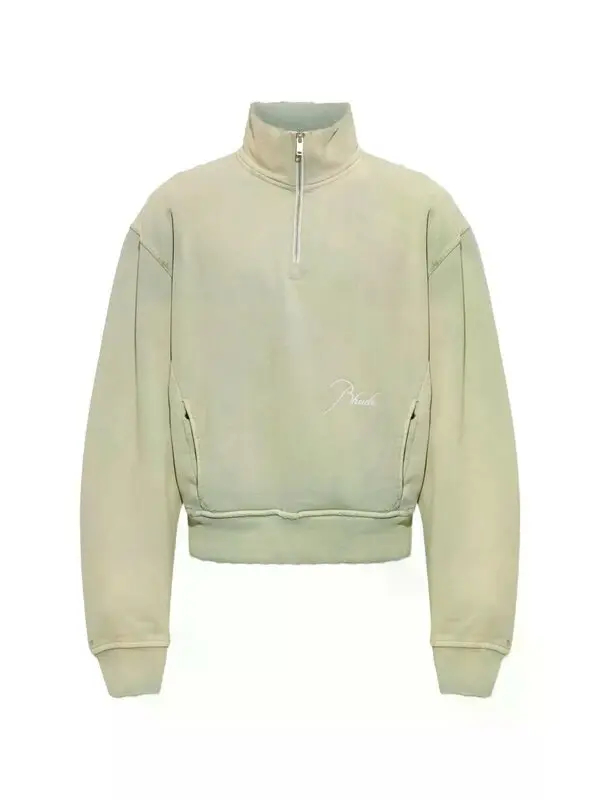 Rhude Classique Embroidered-logo Quarter-zip Sweatshirt