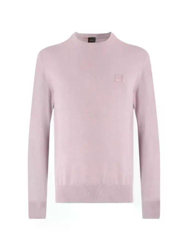 BOSS Logo-patch Crew-neck Sweater