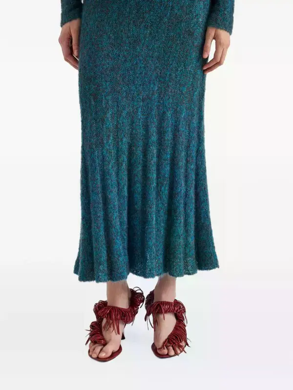 Proenza Schouler Joelle Skirt In Looped Mohair - Blue
