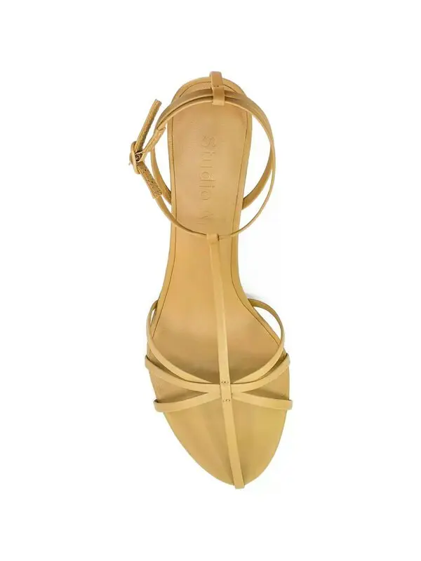 Studio Amelia Aviary Caged Leather Sandals - Neutrals