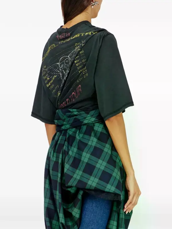 DIESEL® T-shirt Bodysuit With Concert Graphics