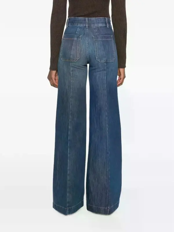 Seafarer Patch-pocket Wide-leg Jeans