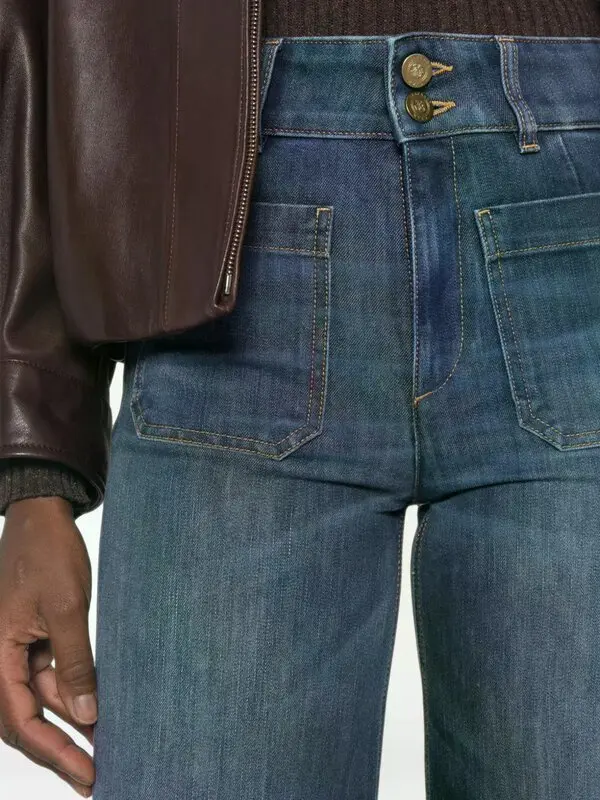 Seafarer Patch-pocket Wide-leg Jeans