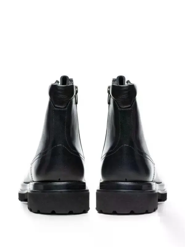 POCHE PARIS Lace-up Leather Ankle Boots