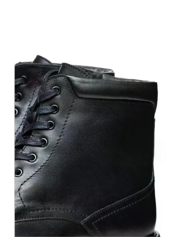 POCHE PARIS Lace-up Leather Ankle Boots