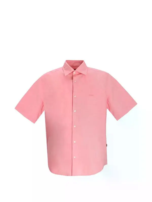 BOSS Short-sleeved Cotton Shirt - Pink