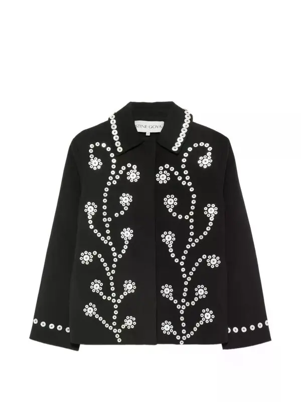 Stine Goya Eyelet-embellished Floral Jacket - Black