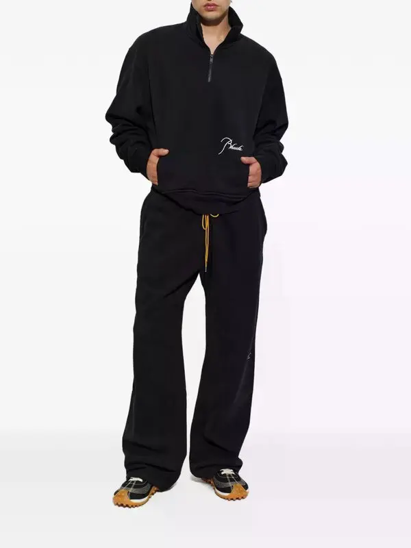 Rhude Classique Logo-embroidered Wide-leg Track Pants